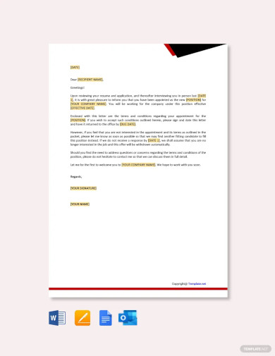 Free appointment Letters - 52+ Free Word, PDF Documents Download