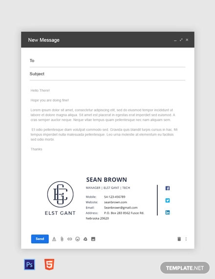 40+ Outlook Email Signature Templates - Samples, Examples & Formats