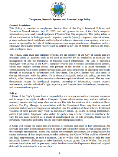 10+ Internet Usage Policy Templates in Google Docs | Word | Pages | PDF