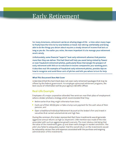 8 Retirement Savings Plan Templates In Pdf Doc Free