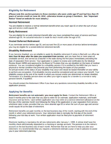 12 Early Retirement Plan Templates In PDF DOC