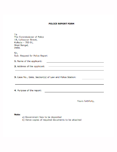 Police Report Template - 12+ Free Word, PDF Documents Download