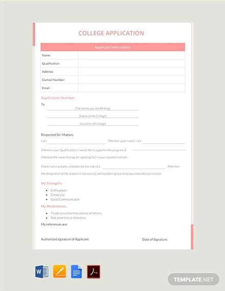 29+ College Application Templates - PDF, DOC