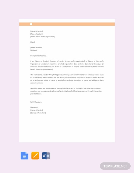 Sample Donation Request Letter - 11+ Free PDF, Word Documents Download