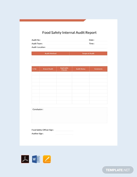 9+ Restaurant Internal Audit Report Templates - PDF, Word