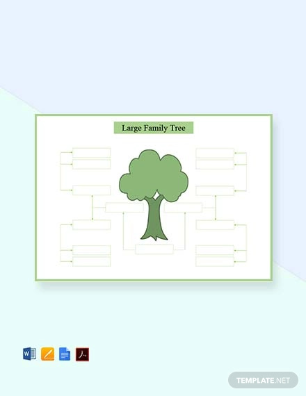 Large Family Tree Template 13 Word Excel Format Download 