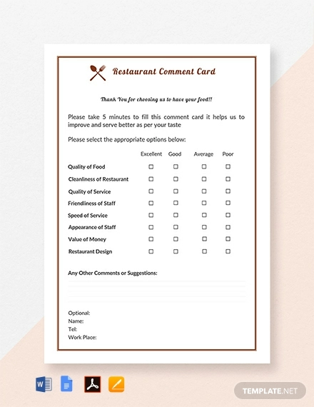 11+ Useful Restaurant Review Card Templates & Designs - PSD, AI
