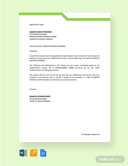 12+ Thank You Letters for Your Service - PDF, DOC