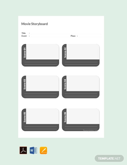 8+ Movie StoryBoard Templates - DOC, Excel, PDF, PPT
