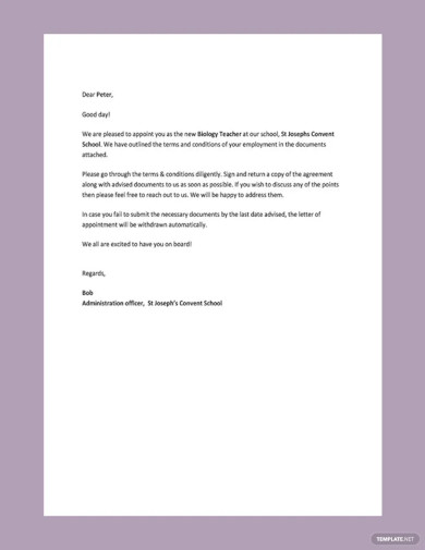 Free appointment Letters - 52+ Free Word, PDF Documents Download