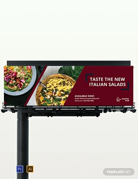 15+ Restaurant Billboard Templates - Editable PSD, AI Format Downloads