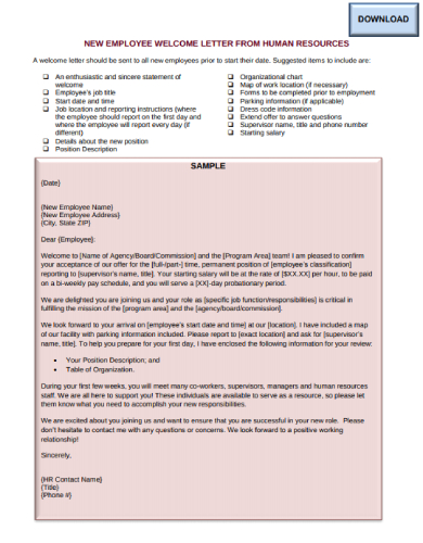 10+ New Employee Welcome Email Templates in Word | Pages | Google Docs ...