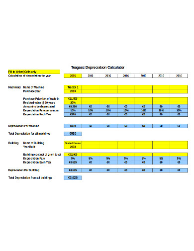 10+ Depreciation Calculator Templates in EXCEL