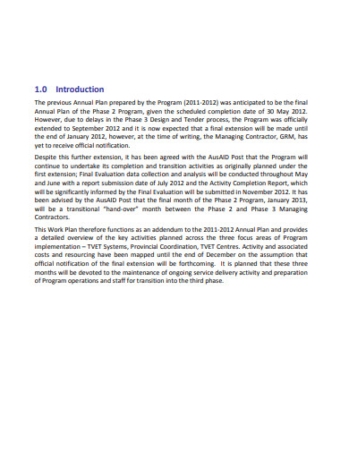 8+ Training Work Plan Templates in PDF | DOC