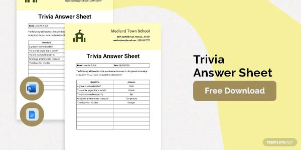 20+ Answer Sheet Templates - PDF, DOC