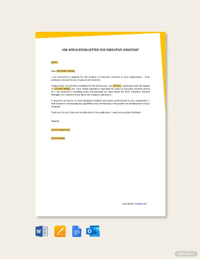 19+ Sample Job Application Letters for Assistants - DOC, PDF