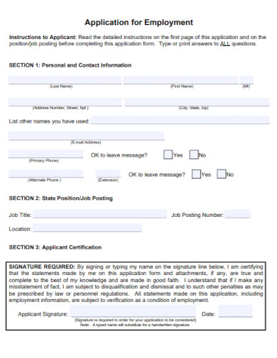14+ Job Application Letters For HR - 14+ Word, PDF Format Download