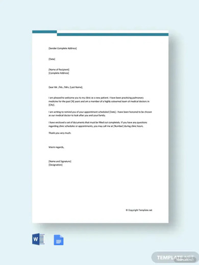 Medical Letter Template - 11+ Sample, Example Format Download