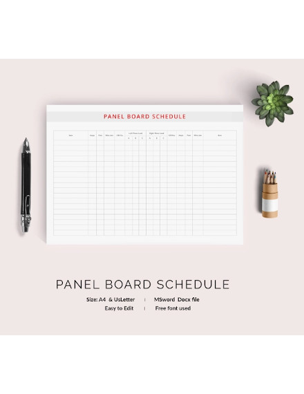 19+ Panel Schedule Templates - DOC, PDF