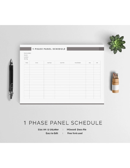 19+ Panel Schedule Templates - DOC, PDF