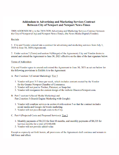 Free 11+ Social Media Marketing Contract Templates - PDF, Word