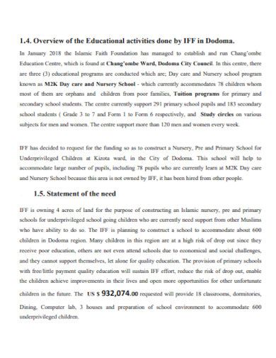 School Project Proposal Template- 16+ Word, PDF Format Download