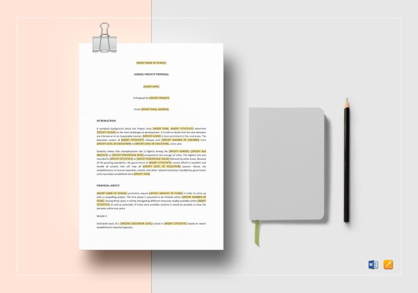 School Project Proposal Template- 16+ Word, PDF Format Download