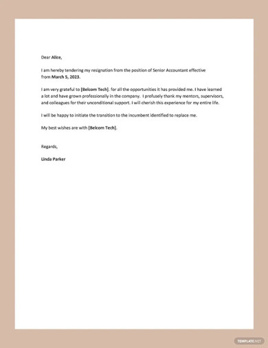 47+ Resignation Letter Templates - Free Word, Excel, PDF, iPages