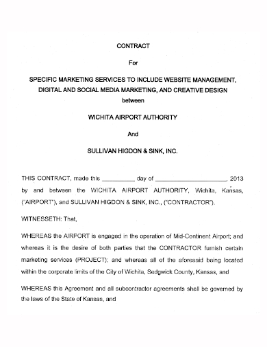Free 11+ Social Media Marketing Contract Templates - PDF, Word