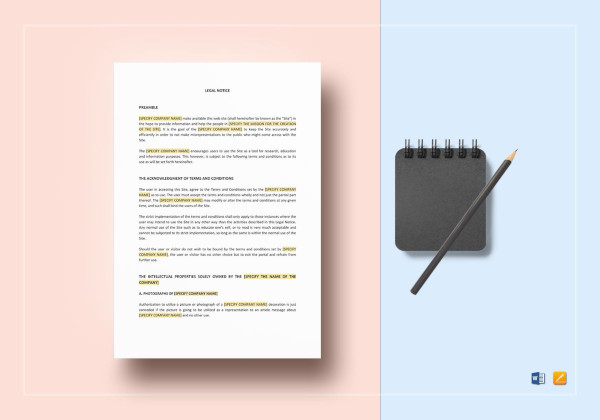 Free 15+ Legal Notice Templates in MS Word | Pages | Google Docs | PDF