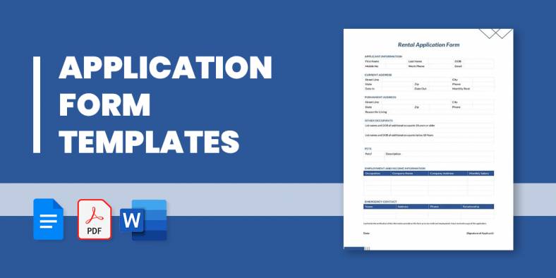 4+ Internal Application Form Templates - PDF