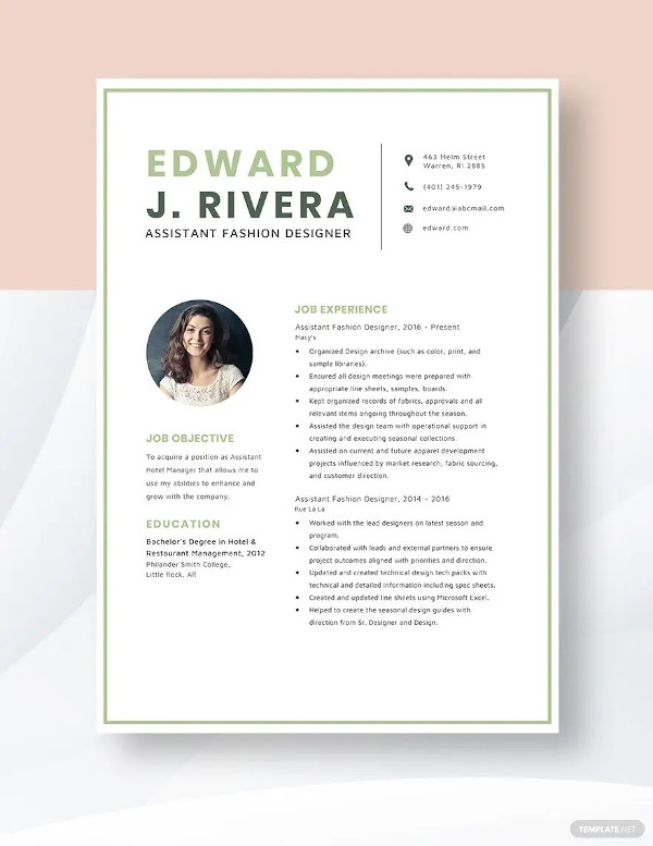 18+ Fashion Designer Resume Templates - DOC, PDF