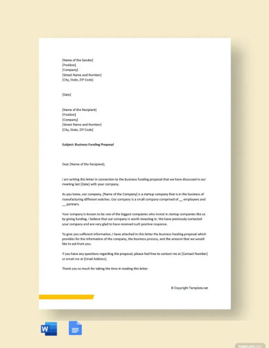 23 Funding Proposal Templates DOC PDF Excel Apple Pages Google Docs