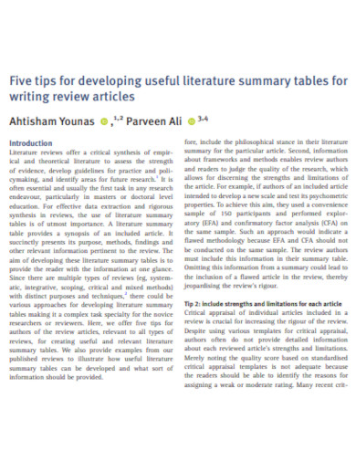 14+ Literature Review Examples