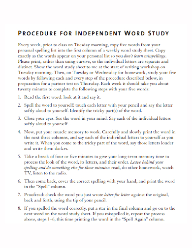 Procedure Template - 23+ Free Word Documents Download