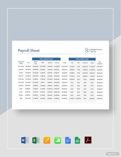 44+ Payroll Templates - PDF, Word, Excel