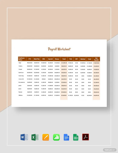 44+ Payroll Templates - PDF, Word, Excel