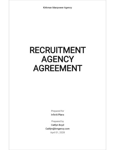 15+ Recruitment Agreement Templates in PDF | MS Word | Google Docs ...