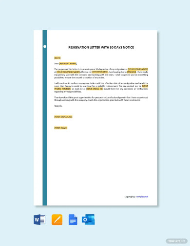 56+ Simple Resignation Letters- Word, PDF, Docs | Free & Premium Templates