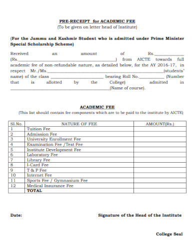 24+ School Receipt Templates - Free Word, PDF Format Download