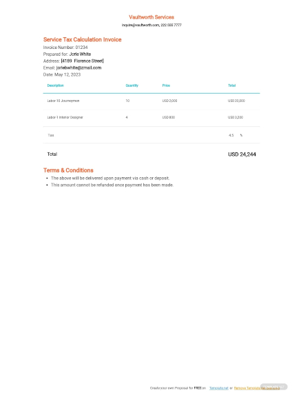 Tax Invoice Template - 23+ Word, Excel, PDF Format Download