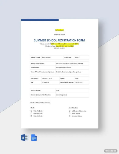 14+ Printable Registration Form Templates - PDF, DOC