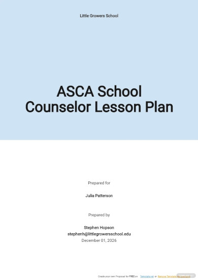 11+ School Counselor Lesson Plan Templates in PDF | Word