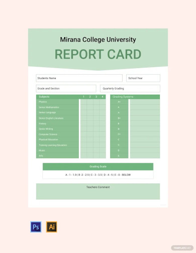 34+ Report Card Templates- Word, Docs, PDF, Pages