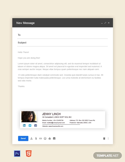 94+ Responsive Email Signatures - PSD, HTML