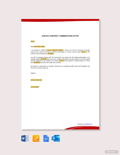 19+ Service Termination Letter Templates - PDF, DOC