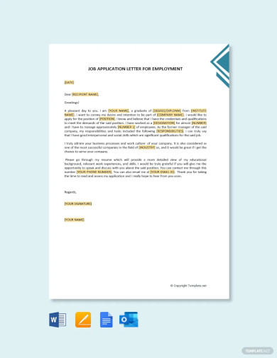 Employment Letter - 18+ Free Sample, Example, Format
