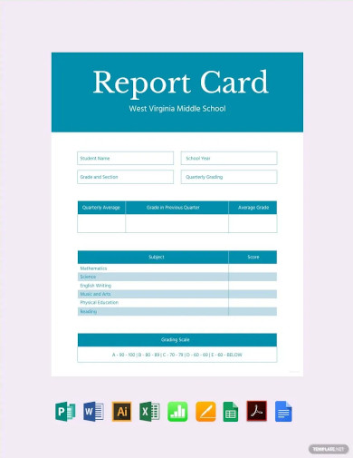 34+ Report Card Templates- Word, Docs, PDF, Pages