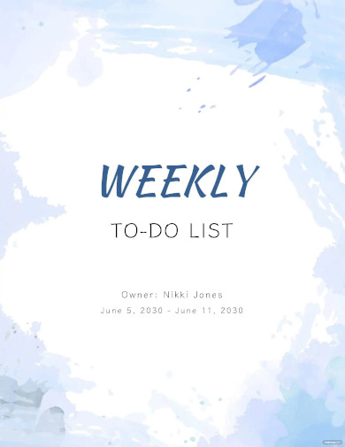 To Do List Template - 38+ Free Word, Excel, PDF Format Download