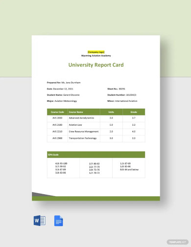 34+ Report Card Templates- Word, Docs, PDF, Pages